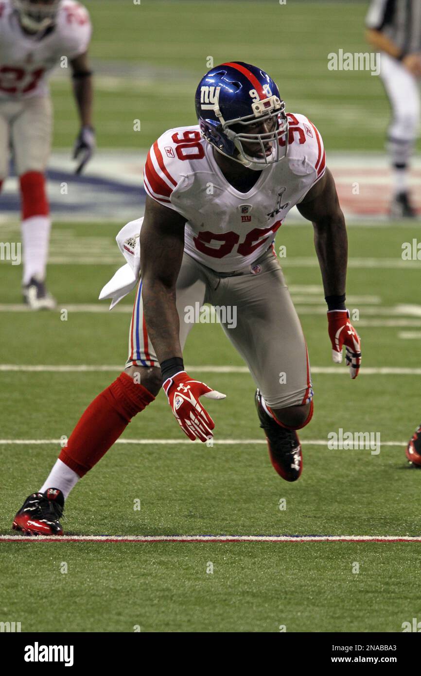 New York Giants Jason Pierre-Paul #90 is seen in action against the New ...