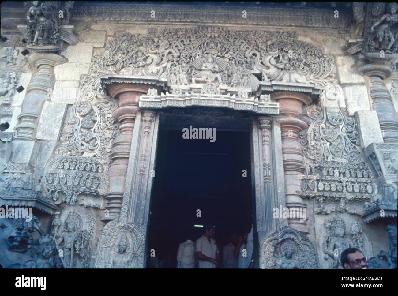 The temple structures in Halebidu are full of beautiful carvings ...