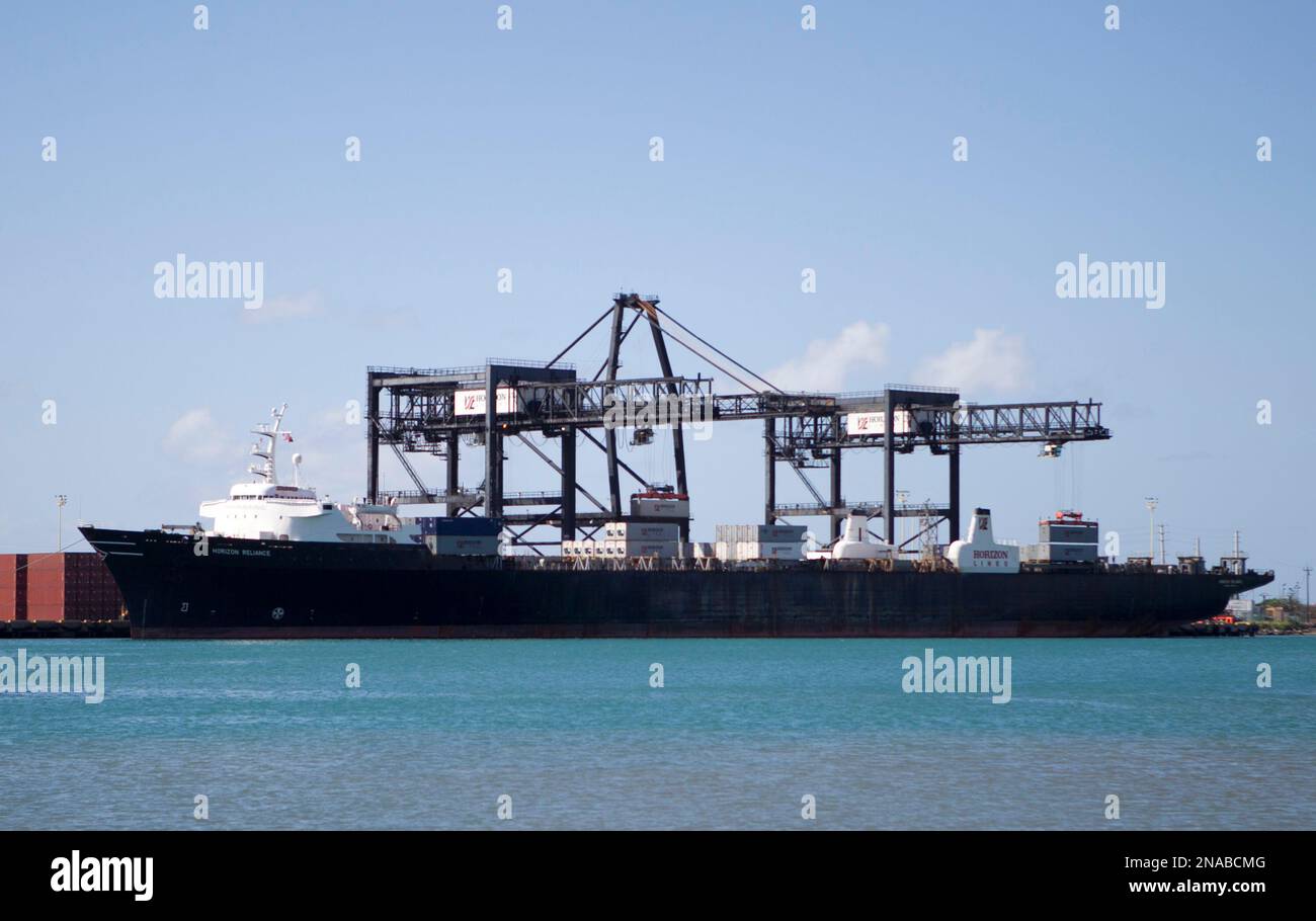 The Horizon Reliance cargo ship is seen at dock Thursday, Feb. 9, 2012 ...
