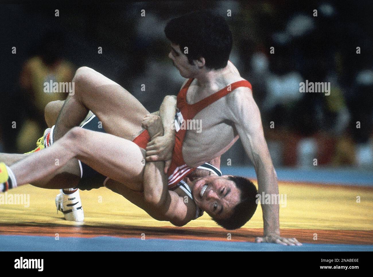 Finland's Taisto Halonen and Richa Hu of China in action during the Men ...