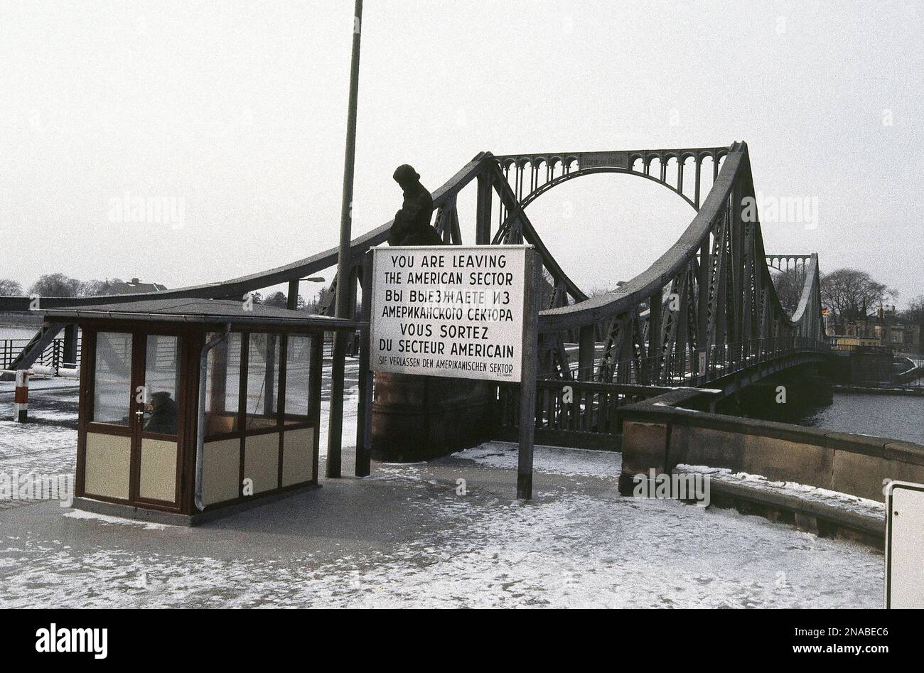 The Glienicke Bridge between West-Berlin and Potsdam in Berlin, Germany ...