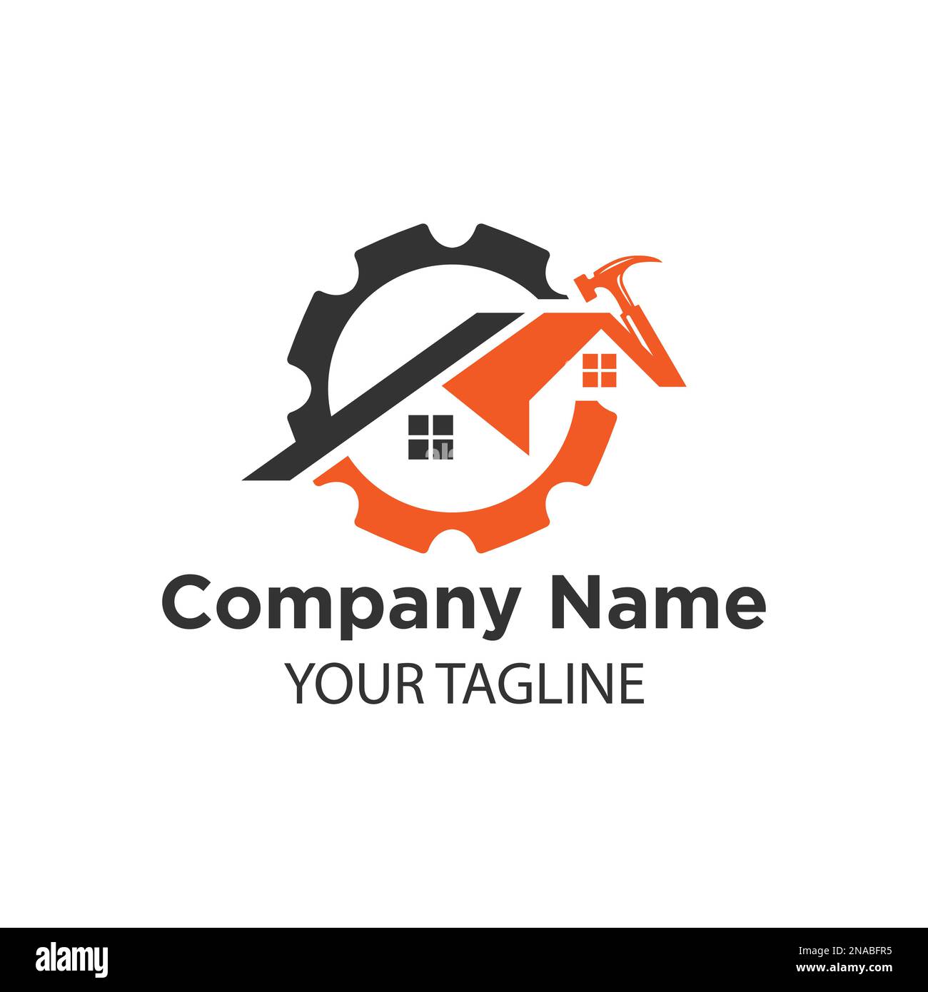 Creative House Construction Concept Logo Design Template.EPS 10 Stock ...
