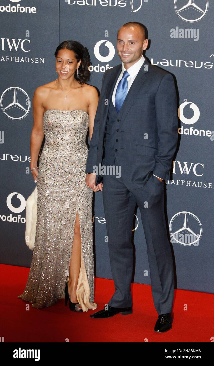 Athlete Andy Turner with his wife Gayner arrive for the Laureus World ...
