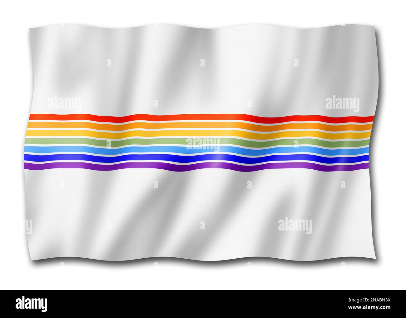Jewish Autonomous Oblast flag, Russia waving banner collection. 3D ...