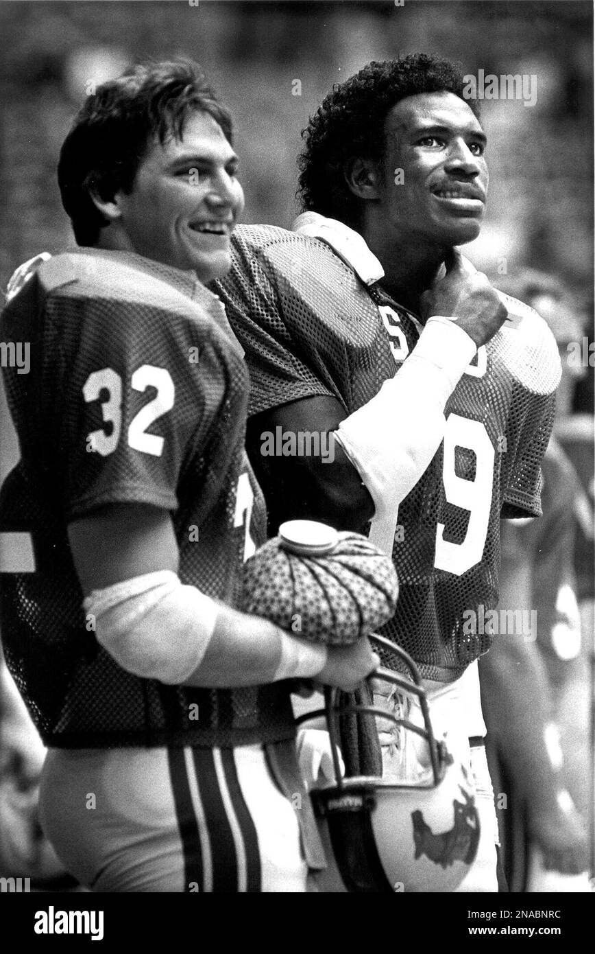 FILE - In this 1982 file photo, Southern Methodist running backs Craig ...