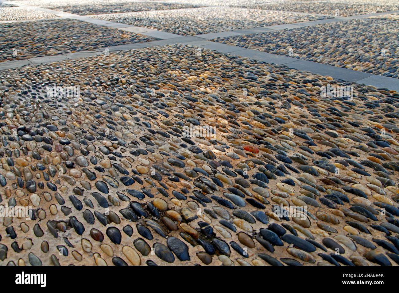 Circular symbol, cobblestone streets Stock Photo - Alamy