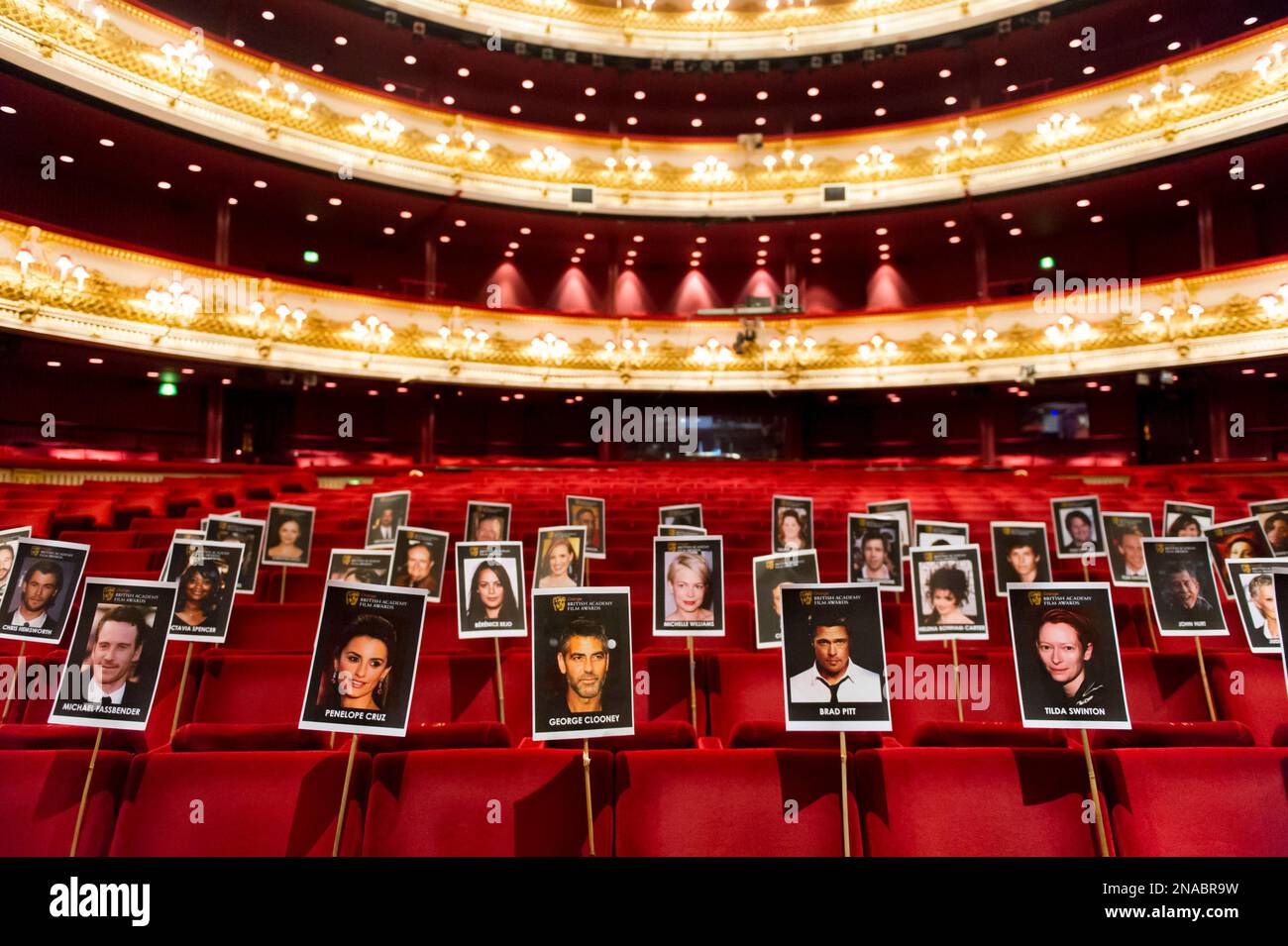 The seating plan for the BAFTA's is unveiled at the Royal Opera House ...