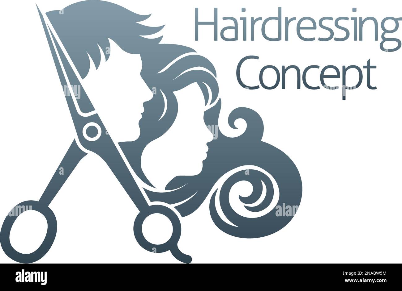 Unisex hair salon Stock Vector Images - Alamy