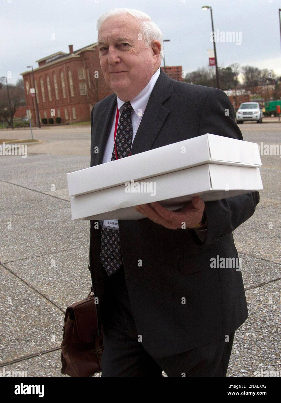 Tom Coker arrives at the Federal Building in Montgomery, Ala., Monday ...