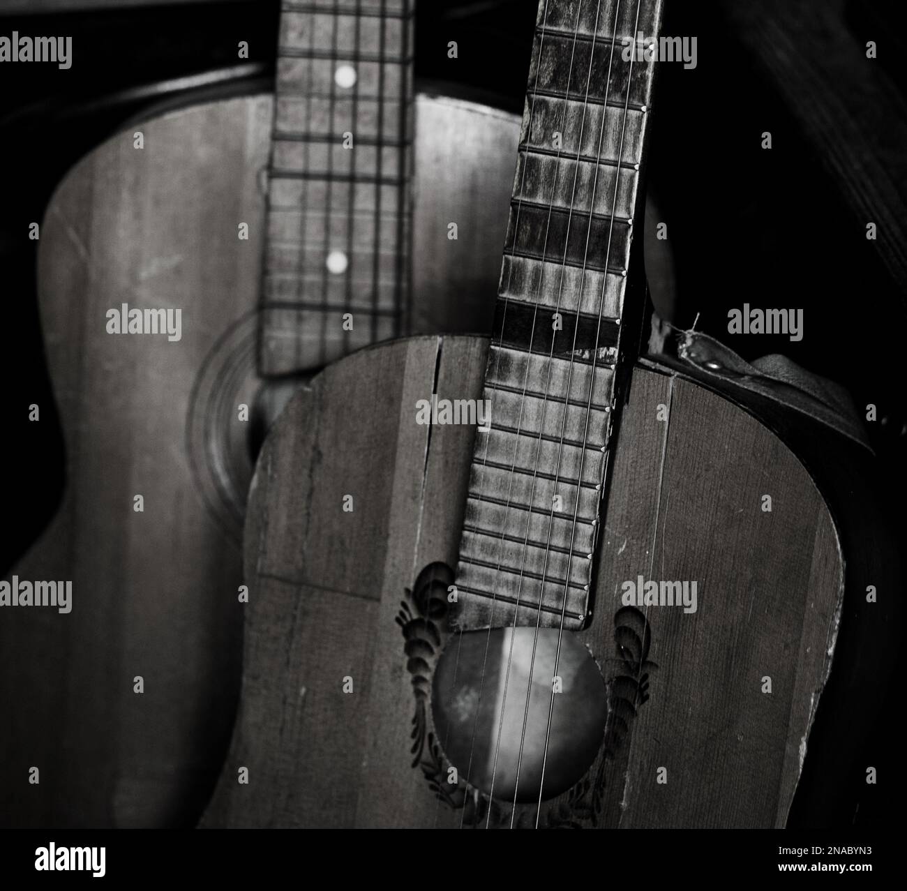 vintage classical acoustic guitar. musical instruments Stock Photo - Alamy