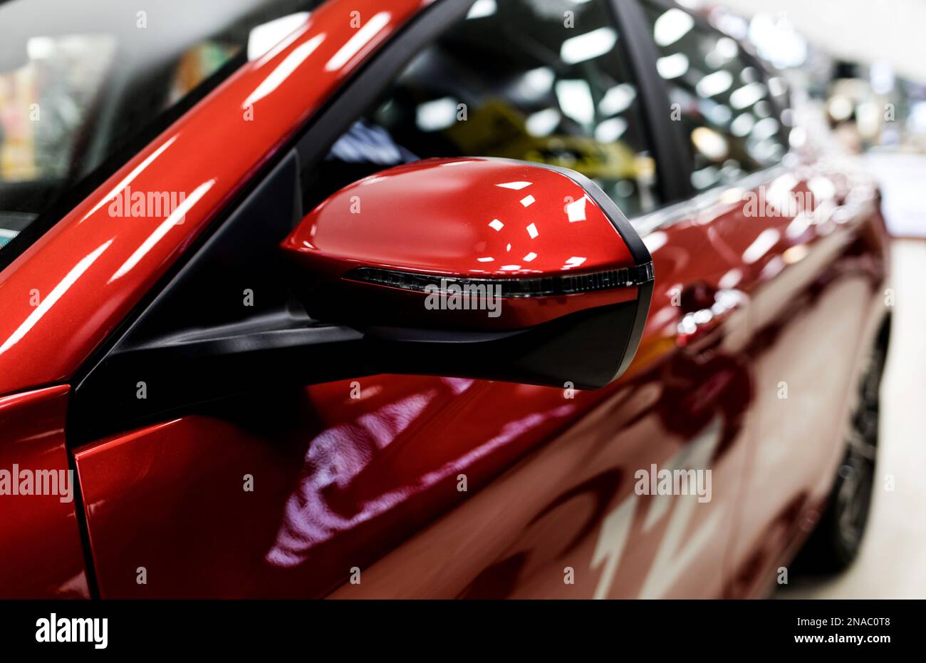 side rear-view mirror on a car. part of auto Stock Photo - Alamy