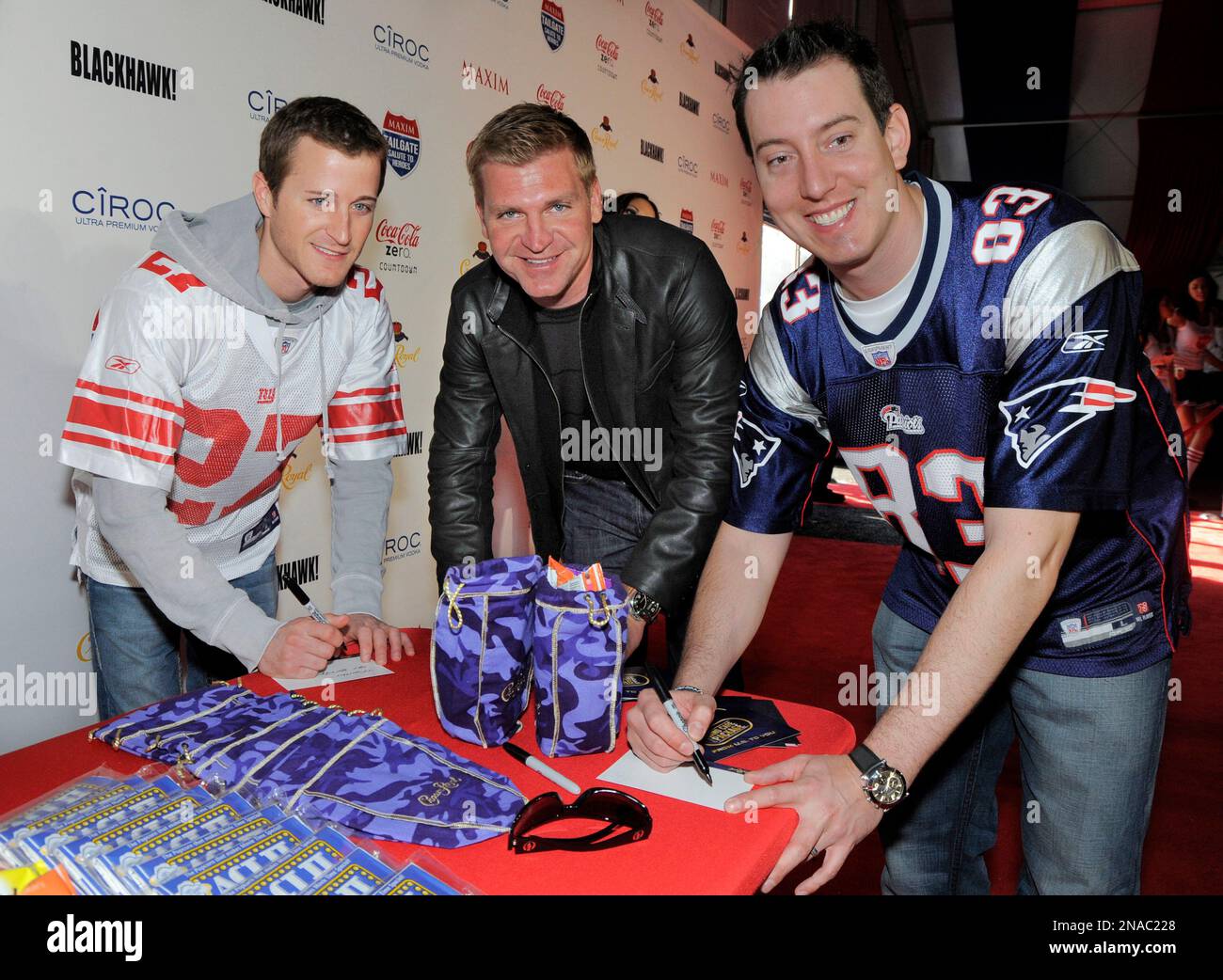 COMMERCIAL IMAGE - In this photograph taken by AP Images for Crown Royal, NASCAR drivers Kasey ...