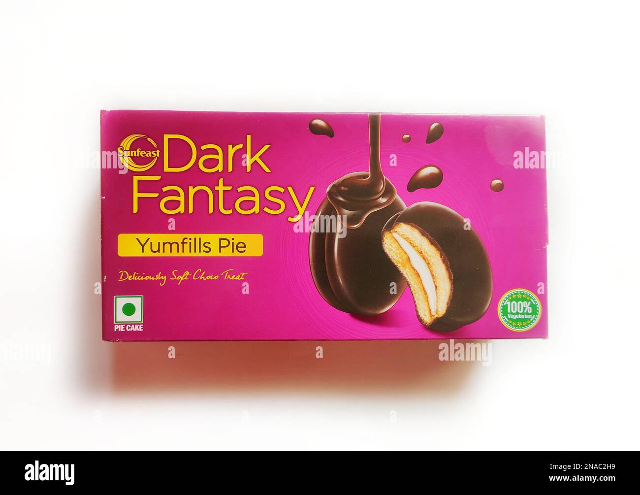 ITC Sunfeast Dark Fantasy Yumfills Pie pack in isolated background ...