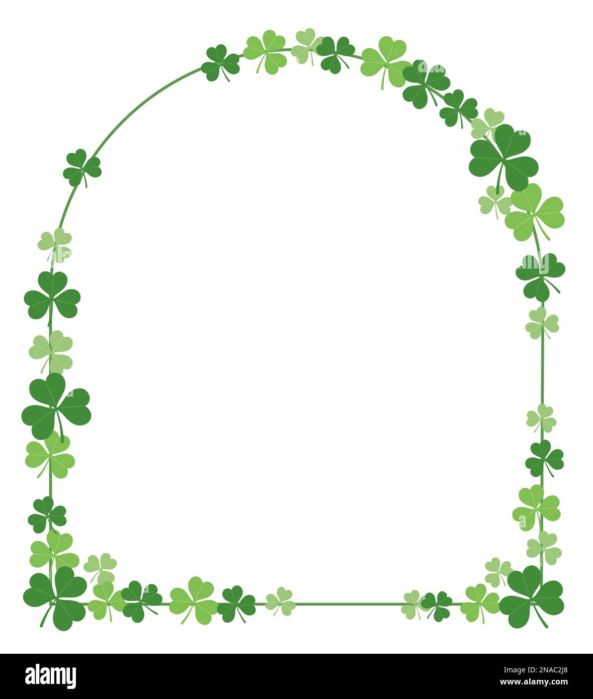 Vector Window-Shape Clover Frame Illustration For St. Patrick’s Day ...