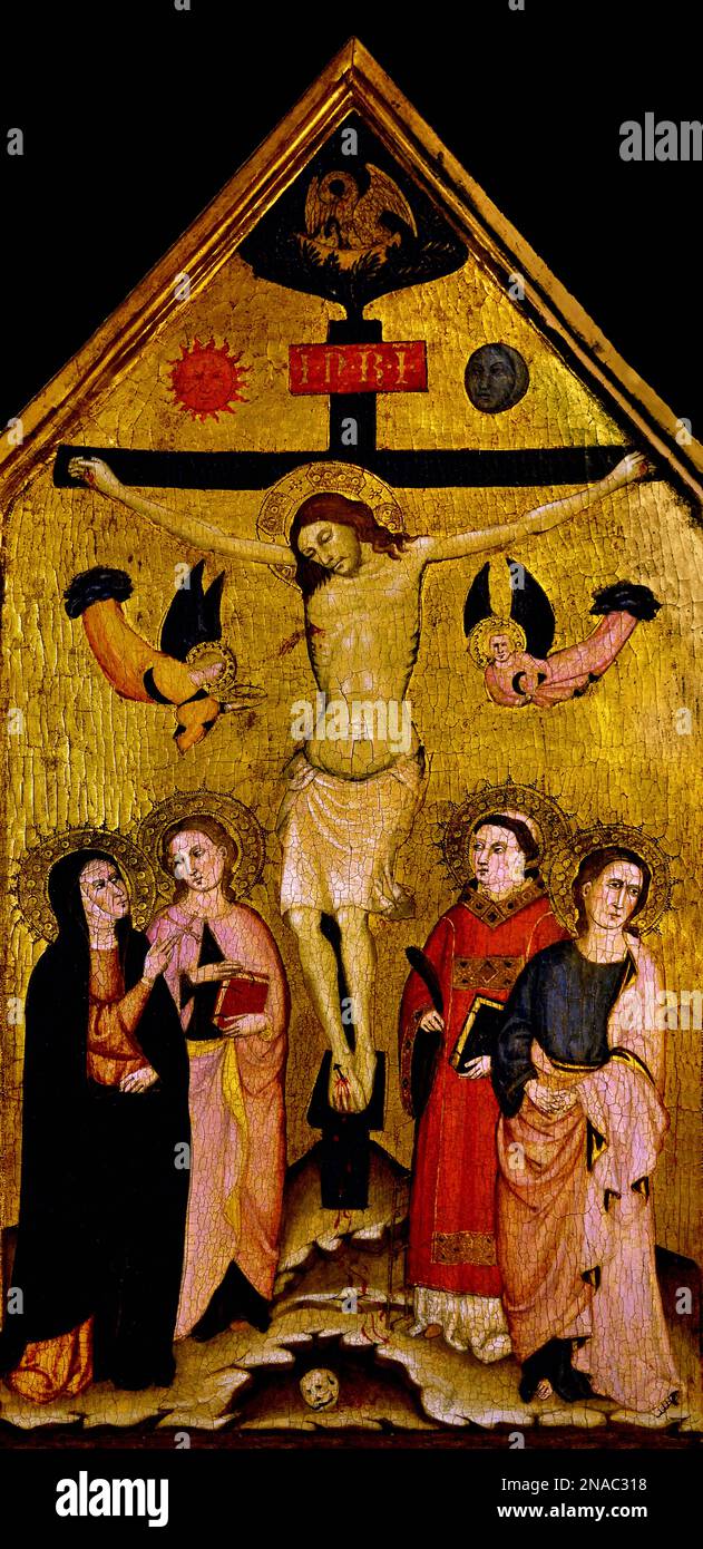 Florentine artist, Crucifixion with Saints Ursula and Lawrence, Stories ...