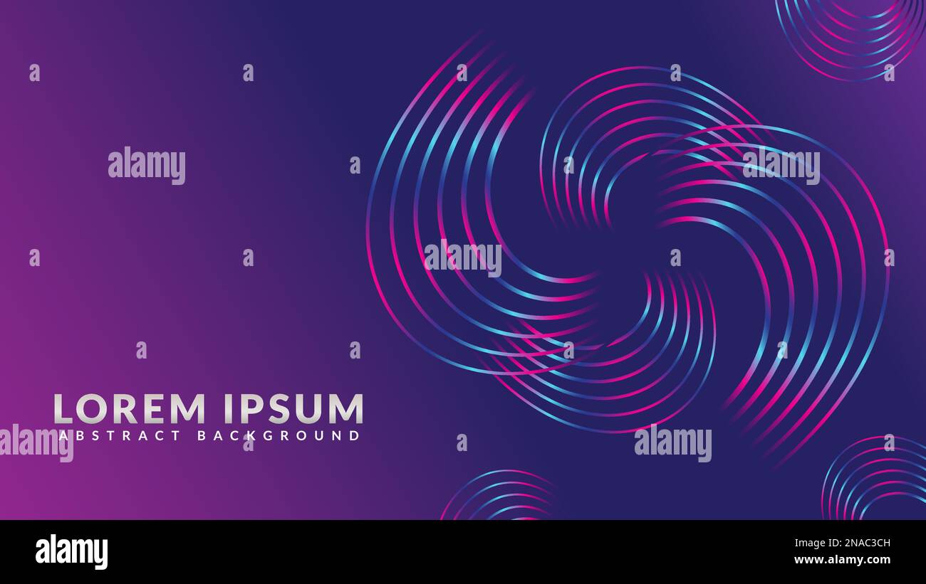 Futuristic curved line with holographic multicolor gradient. Abstract ...