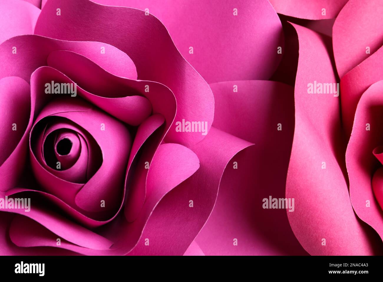 Beautiful flowers made of paper as background, top view Stock Photo - Alamy