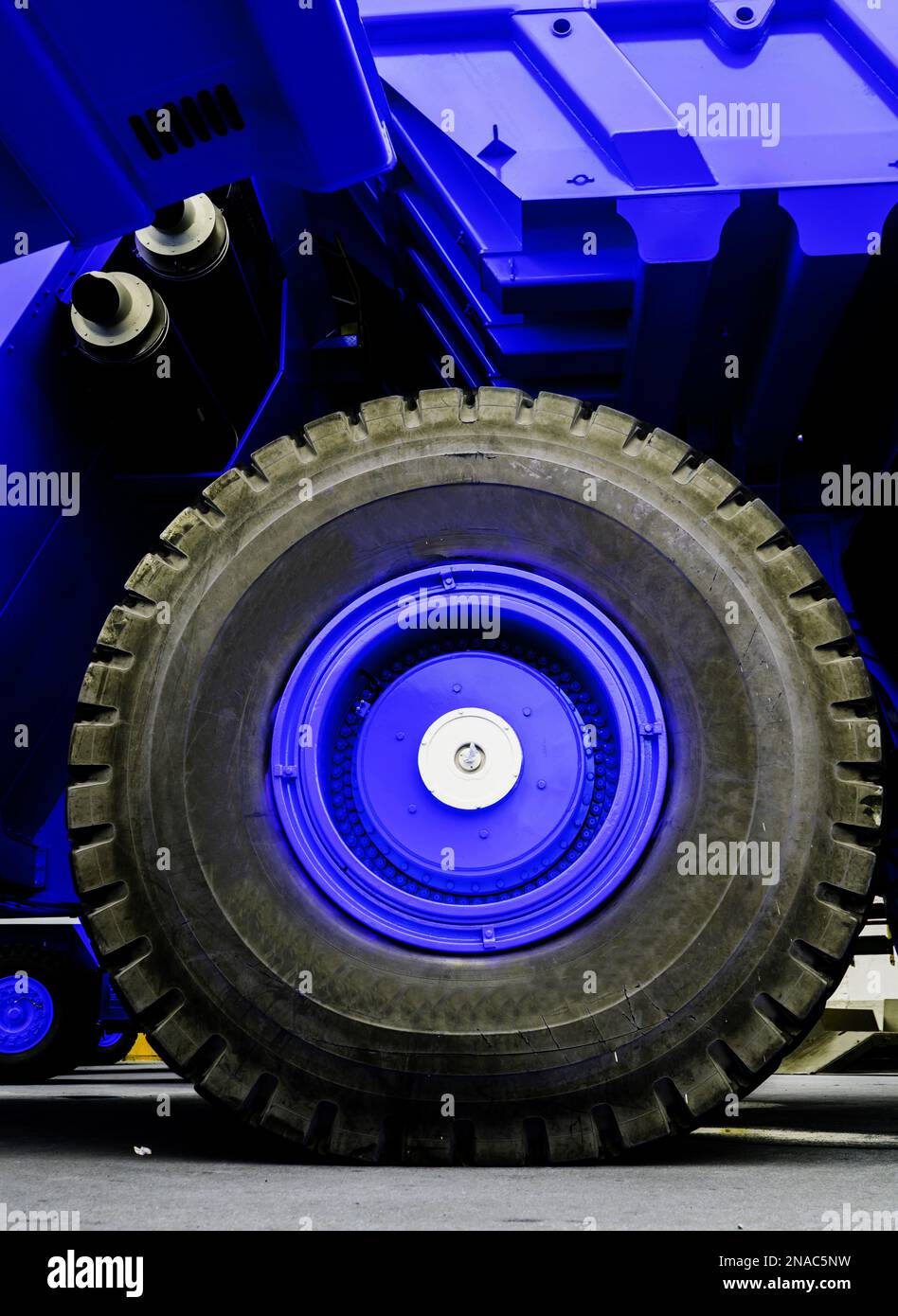 big digger. industrial truck. blue huge machine Stock Photo - Alamy