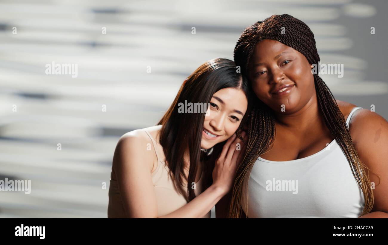 Diverse Women Showing Body Positivity And Acceptance Group Of People