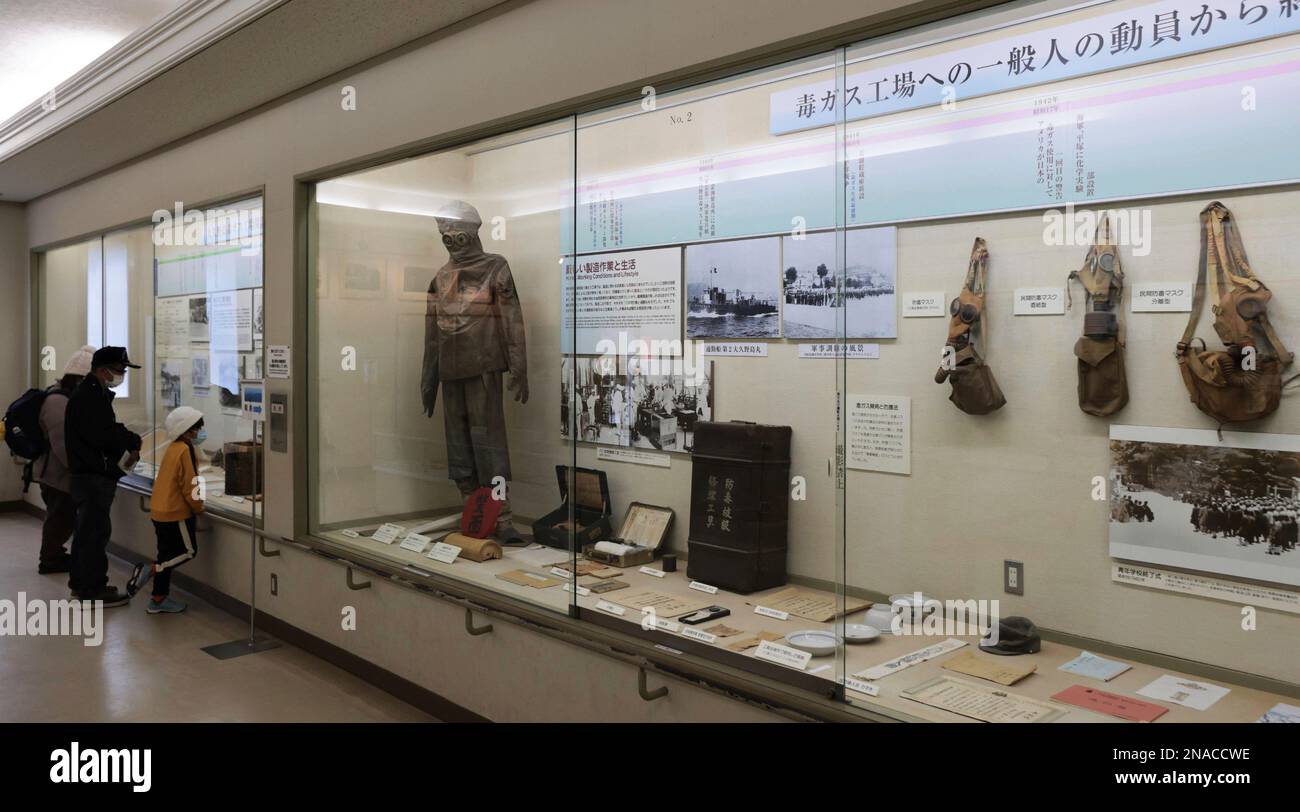 A photo shows Poison Gas Museum at Okunoshima (Usagi Shima / Rabbit ...