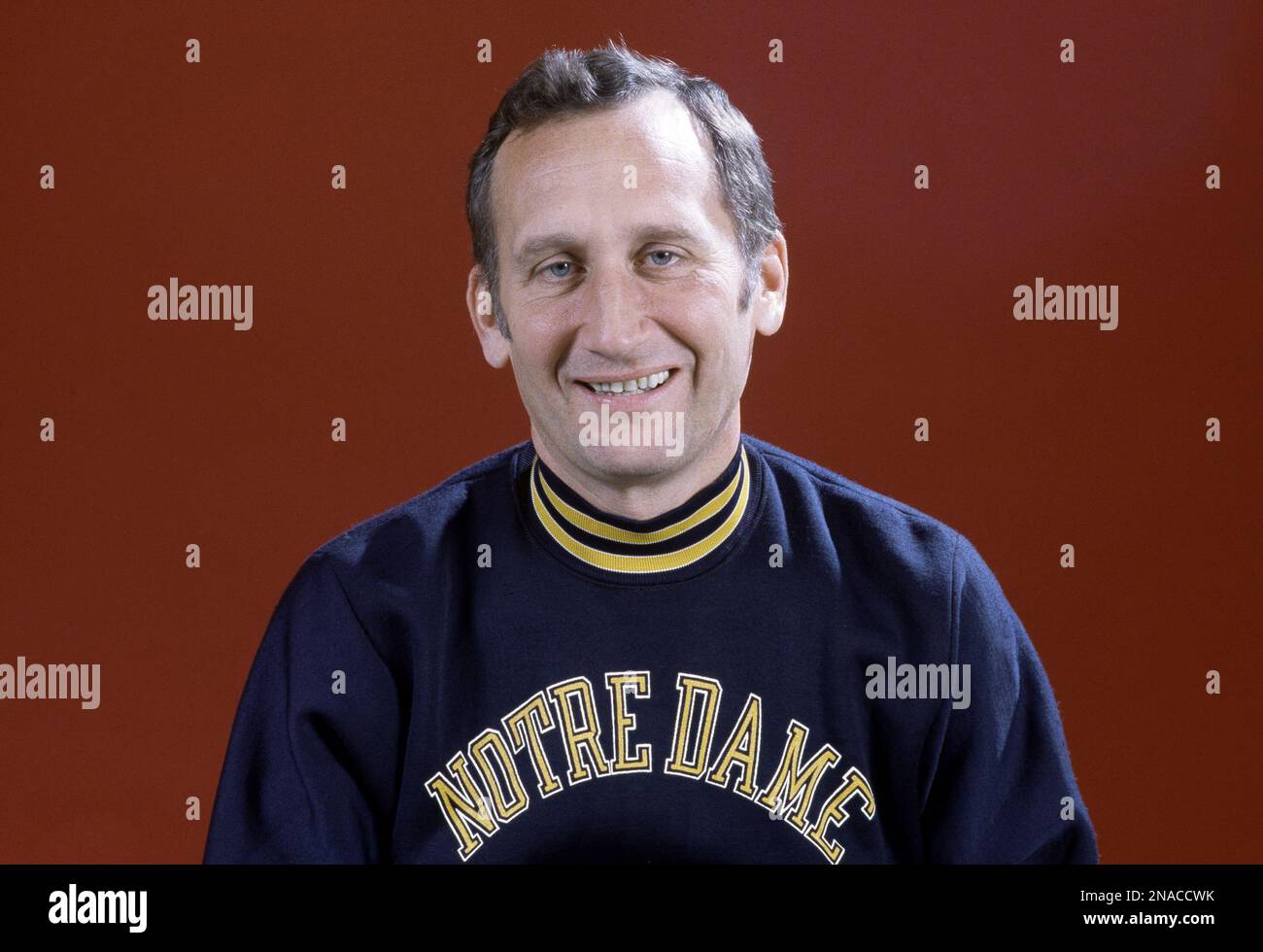 Gerry Faust, Notre Dame University head football coach shown in ...