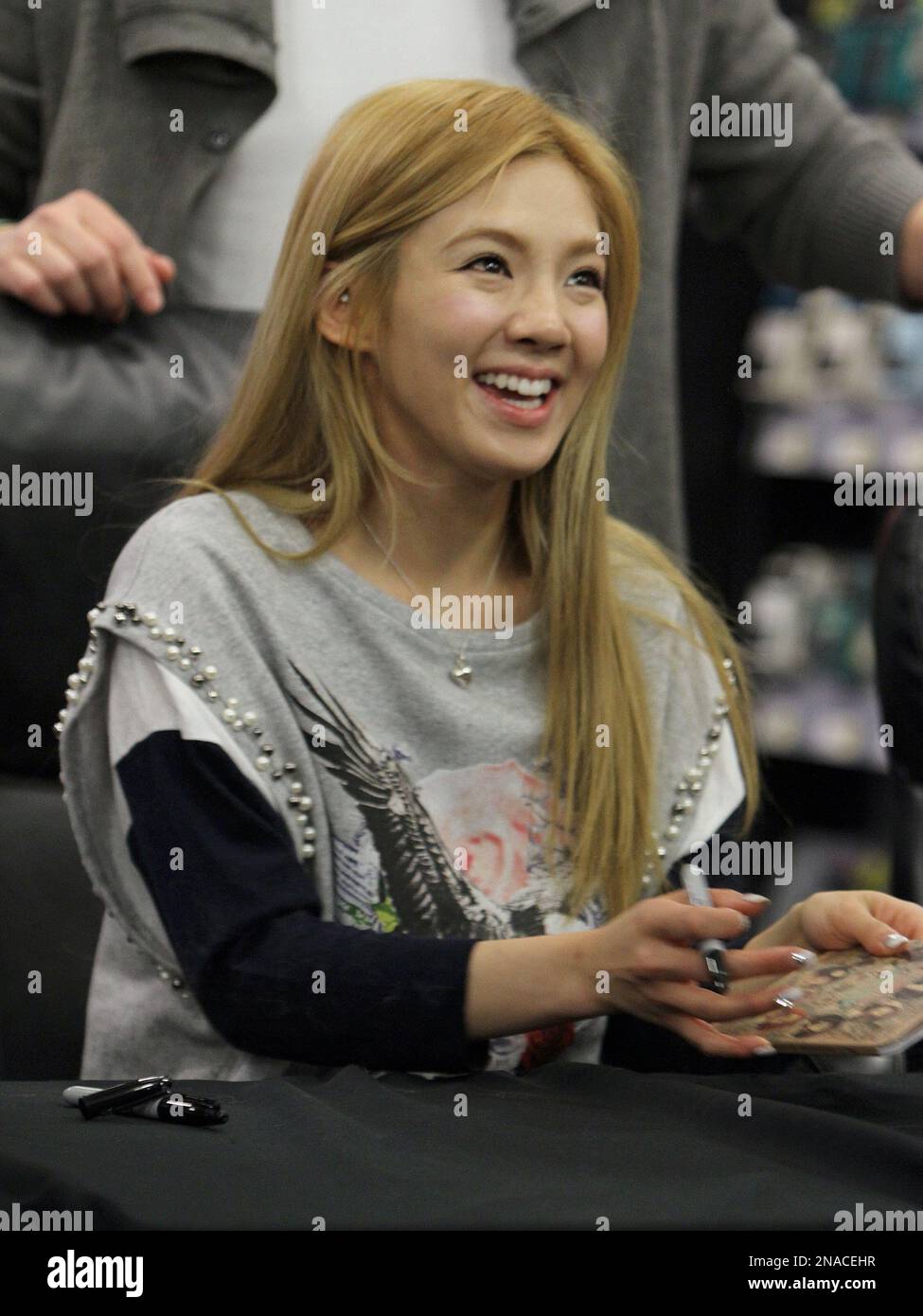 Hohyeon of the Korean Pop band Girls Generation makes an in-store appearance at Best Buy on 14th ...