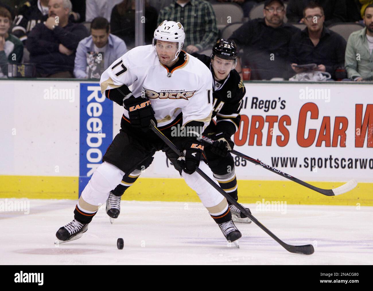 Anaheim Ducks defenseman Lubomir Visnovsky (17) of Slovakia during an ...