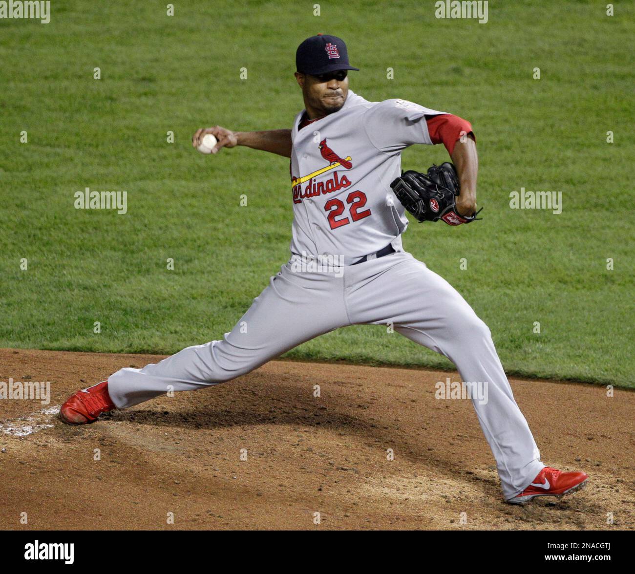 FILE - In this Oct. 23, 2011 file photo, St. Louis Cardinals pitcher ...