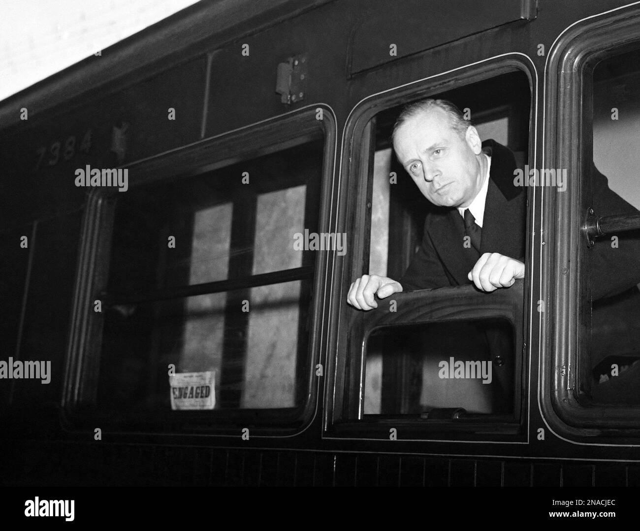 Joachim von Ribbentrop, accompanied by his personal staff, left ...