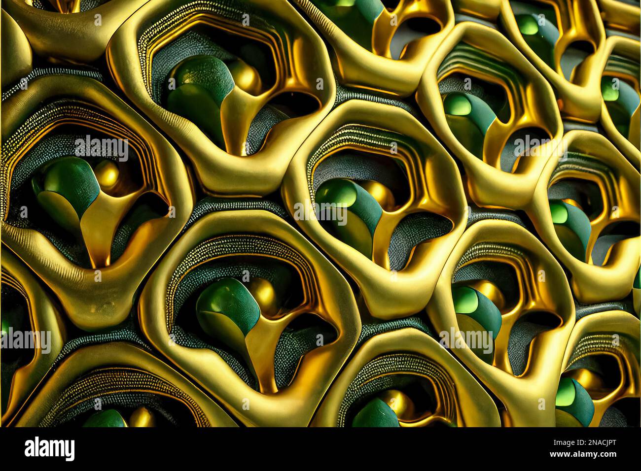 geometric textures in gold and green or jade or jasper, pieces of ...