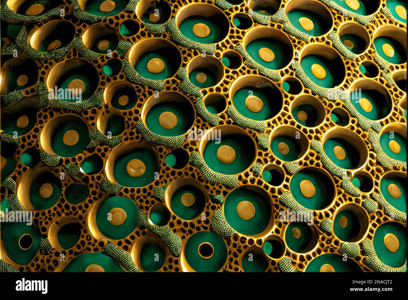 geometric textures in gold and green or jade or jasper, pieces of ...