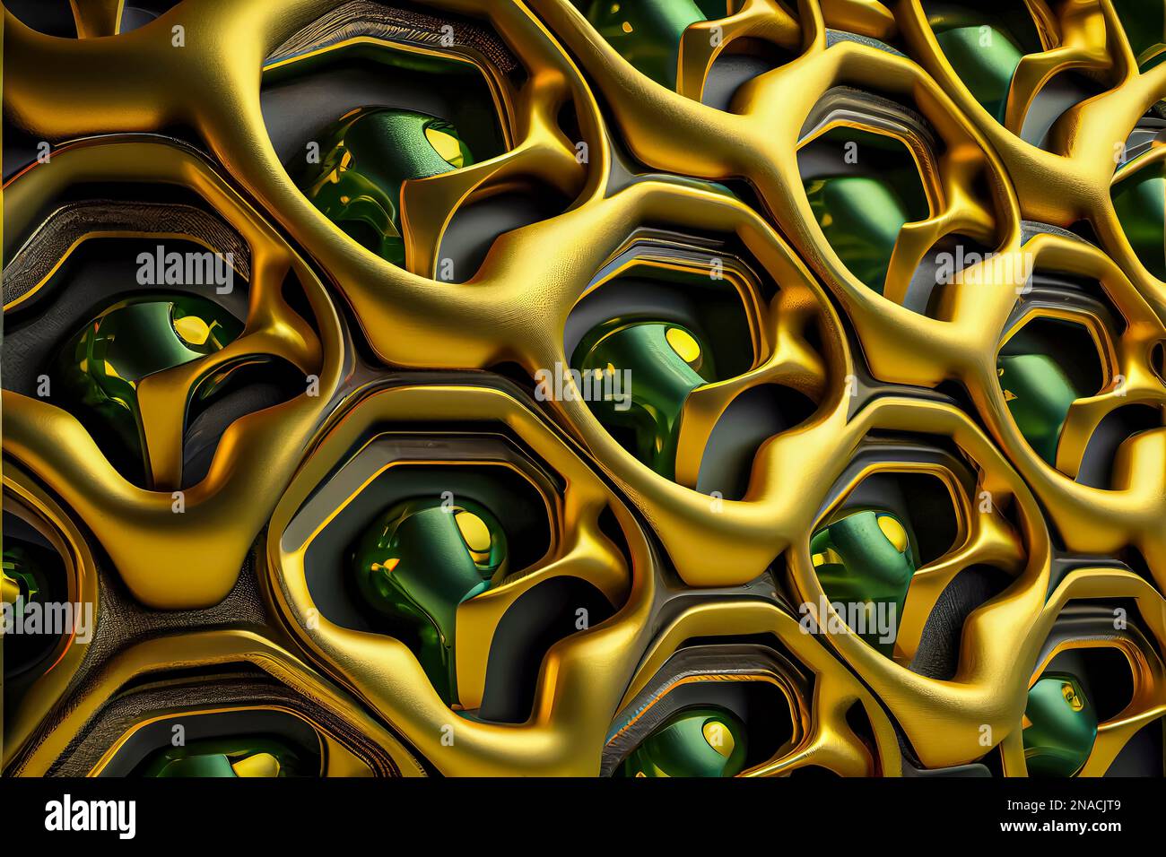 geometric textures in gold and green or jade or jasper, pieces of ...