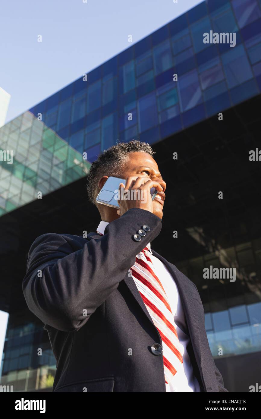 Business man suit smart phone talking call hi-res stock photography and ...