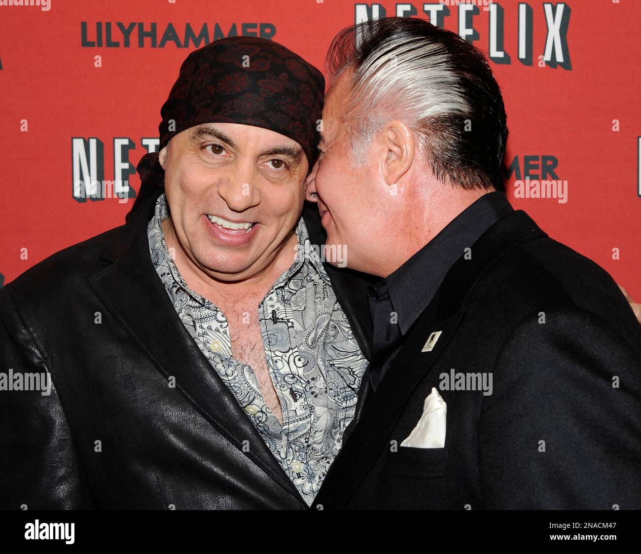 Actors Steven Van Zandt and Tony Sirico attend the premiere of a Netflix original series ...