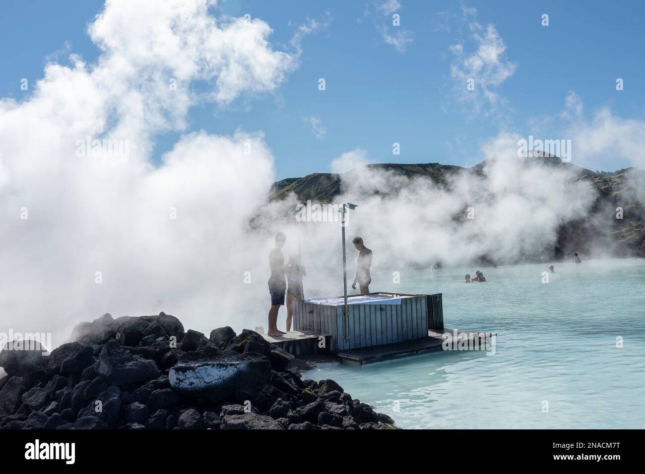 The Blue Lagoon hot springs near Reykjavik is a popular tourist ...