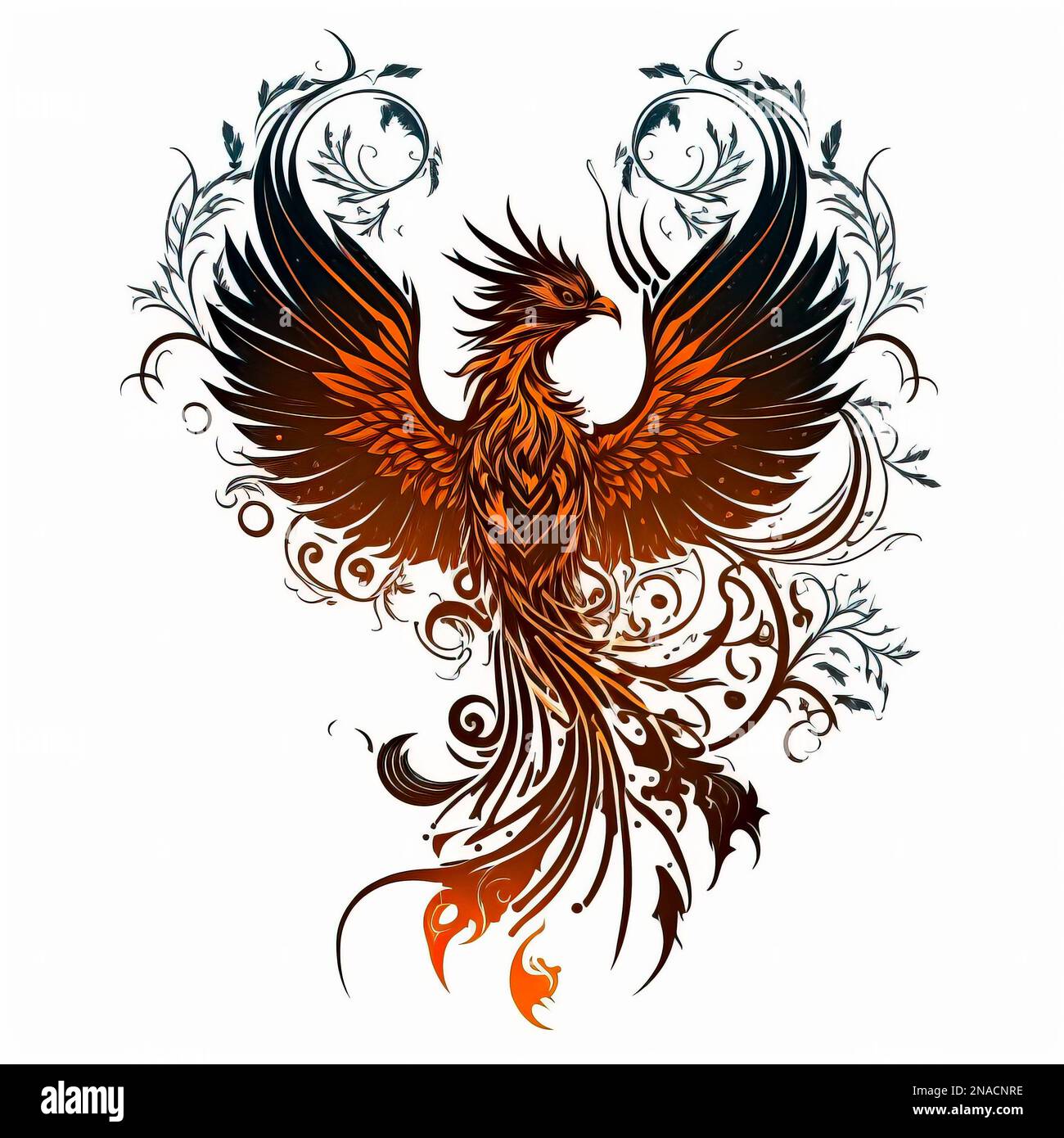 Tattoo mythical phoenix bird hi-res stock photography and images - Alamy