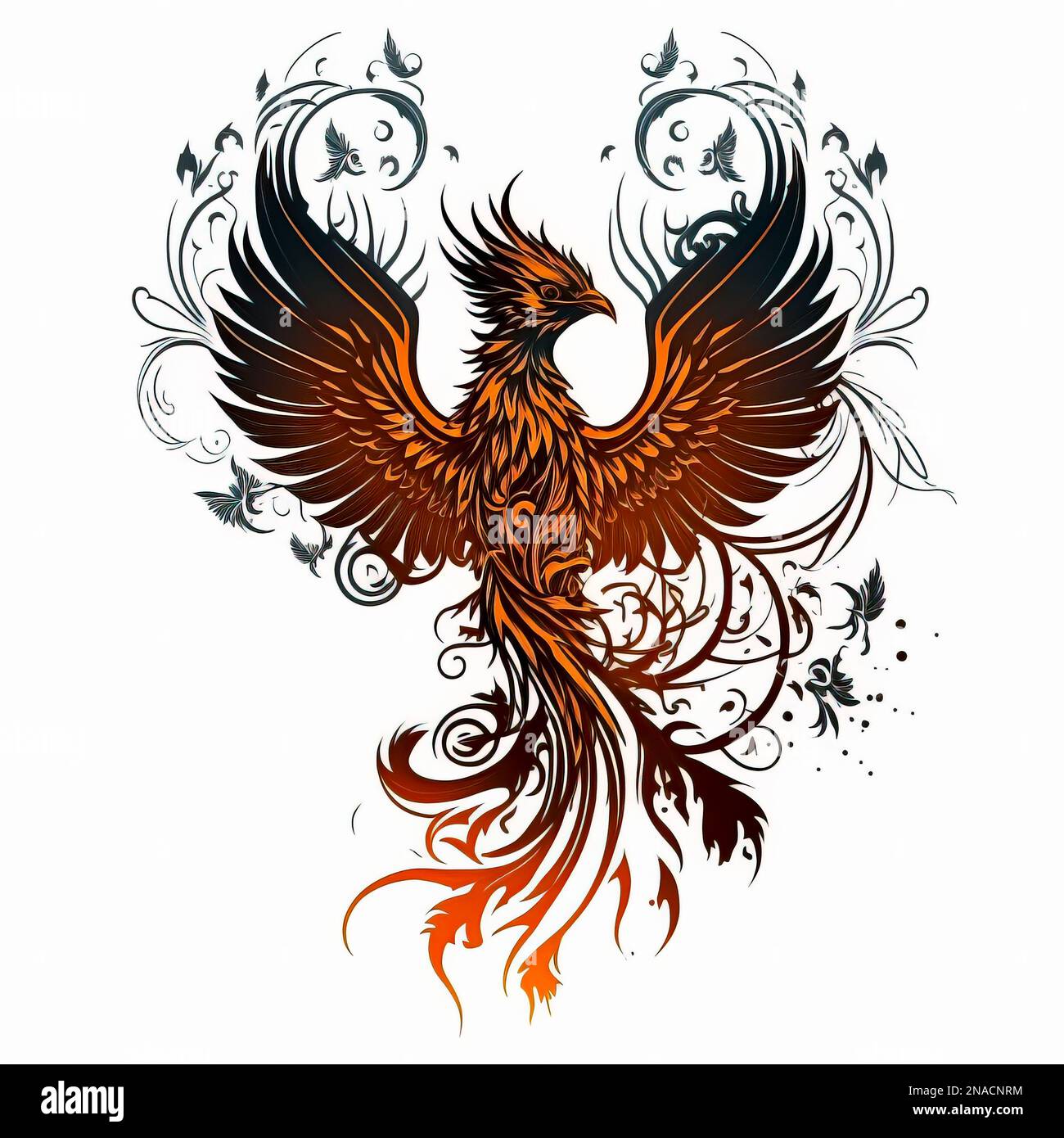 Tattoo mythical phoenix bird hi-res stock photography and images - Alamy