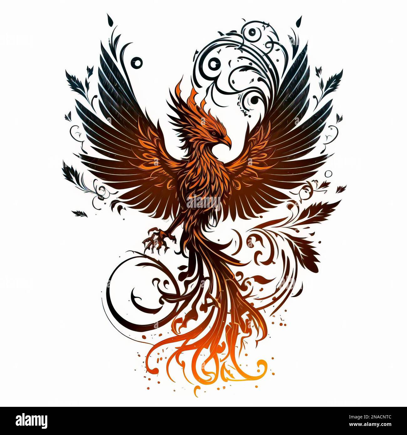Tattoo mythical phoenix bird hi-res stock photography and images - Alamy