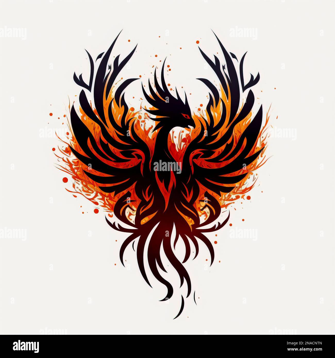 Tattoo mythical phoenix bird hi-res stock photography and images - Alamy