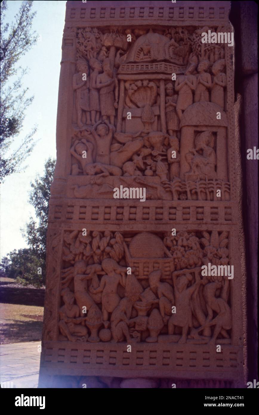 They are completely covered with relief sculptures depicting Jatakas ...
