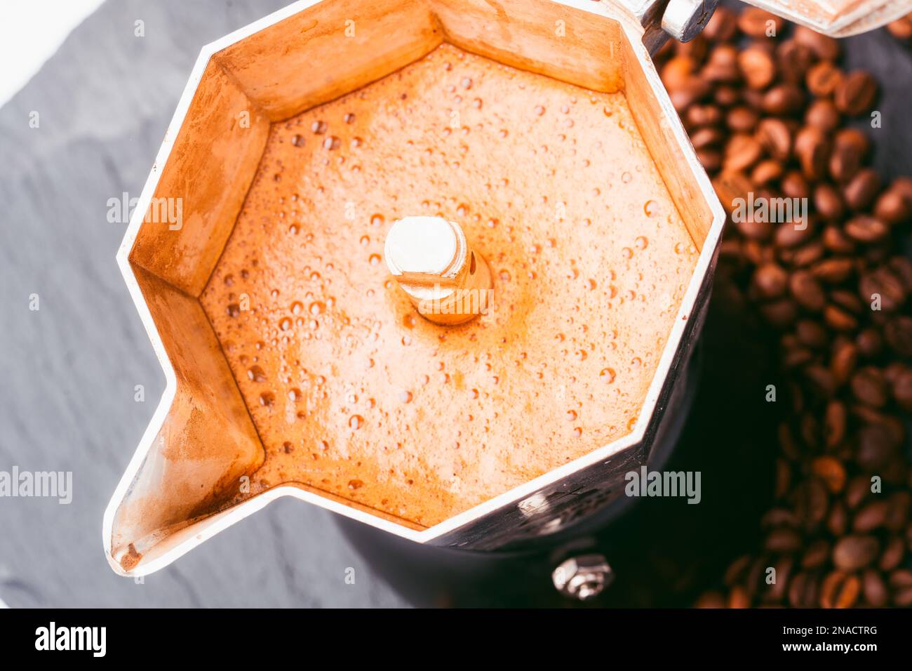 Geyser coffee maker for aromatic brewed coffee Stock Photo - Alamy