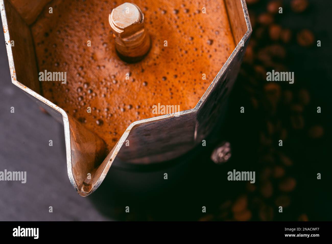 Geyser coffee maker for aromatic brewed coffee Stock Photo - Alamy