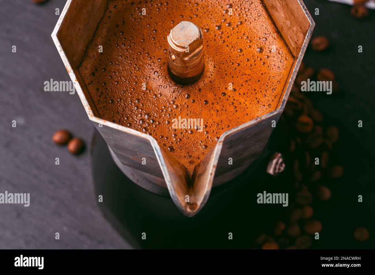 Geyser coffee maker for aromatic brewed coffee Stock Photo - Alamy