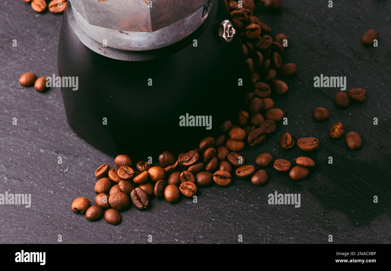 Geyser coffee maker for aromatic brewed coffee Stock Photo - Alamy