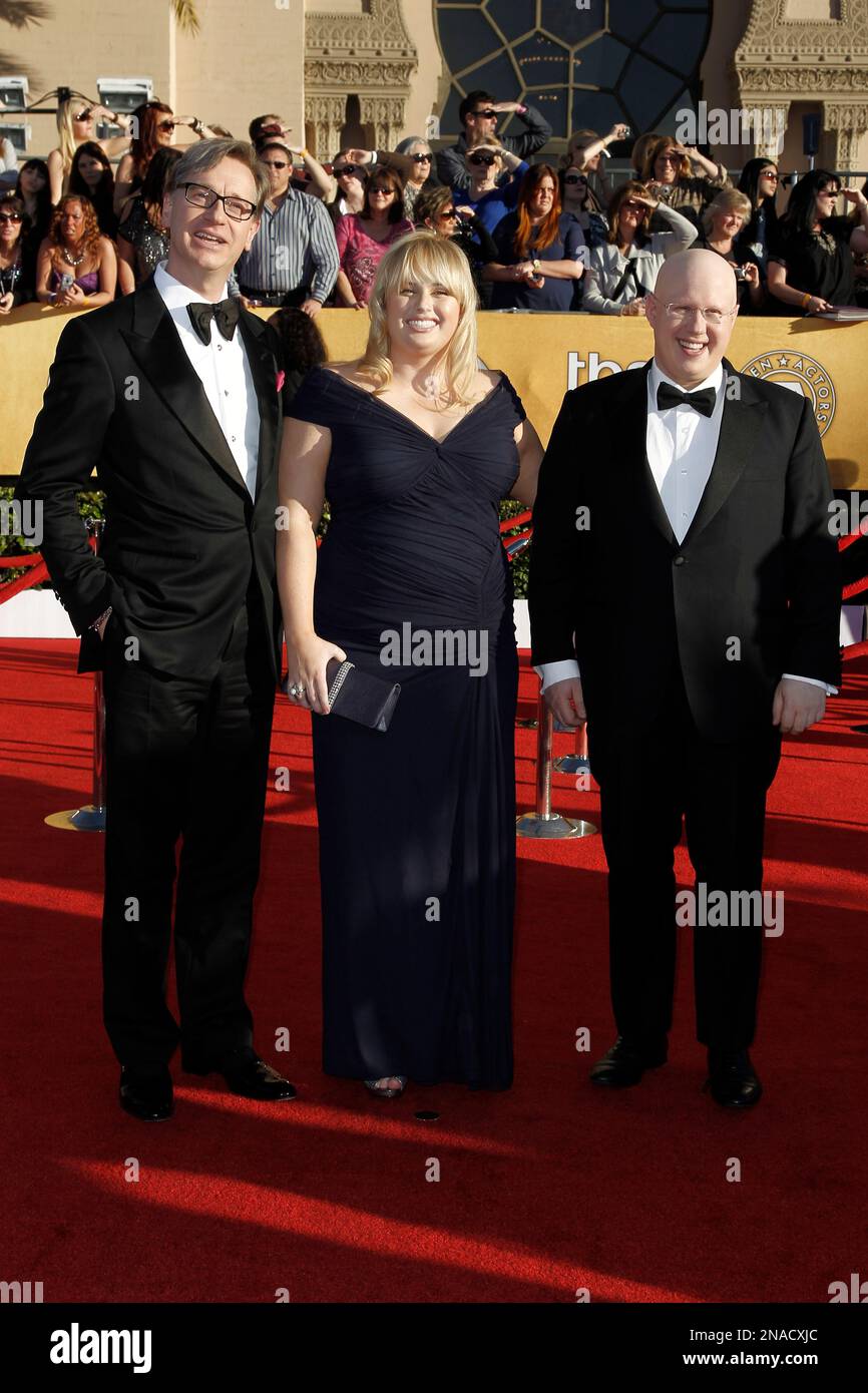 Paul Feig, Rebel Wilson, and Matt Lucas arrive on the red carpet at the ...