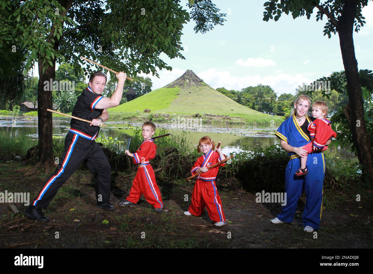 Swiss couple Andy and Carmen Kunz, pose for a picture together with ...