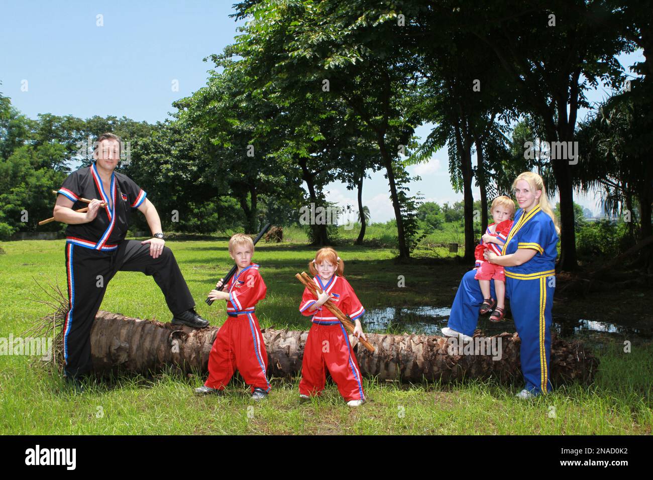 Swiss couple Andy and Carmen Kunz, pose for a picture together with ...