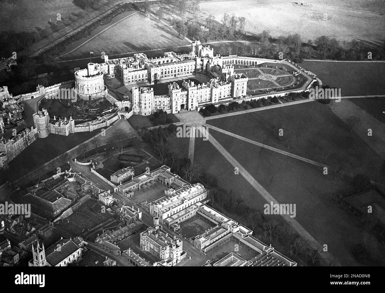 An aerial view of Windsor Castle, England, on Dec. 3, 1936. (AP Photo ...