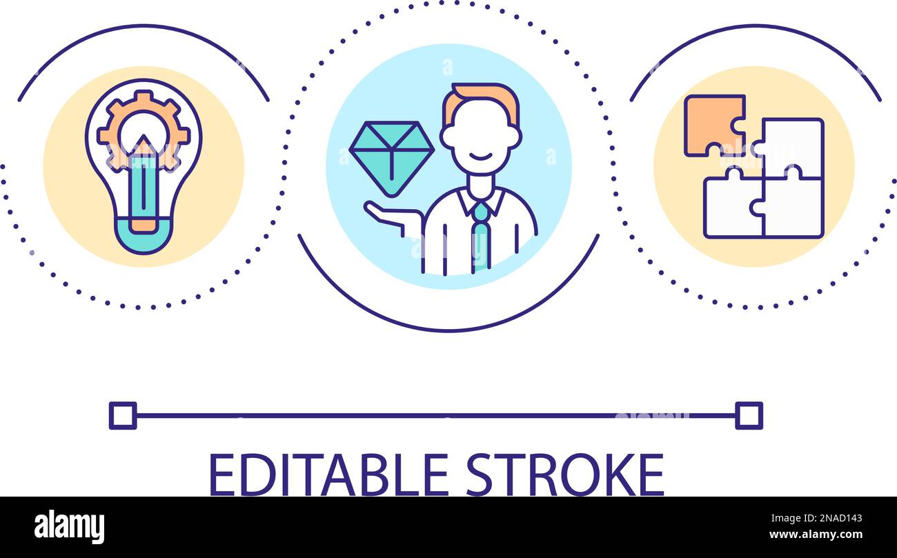 Innovative business solutions loop concept icon Stock Vector Image & Art - Alamy