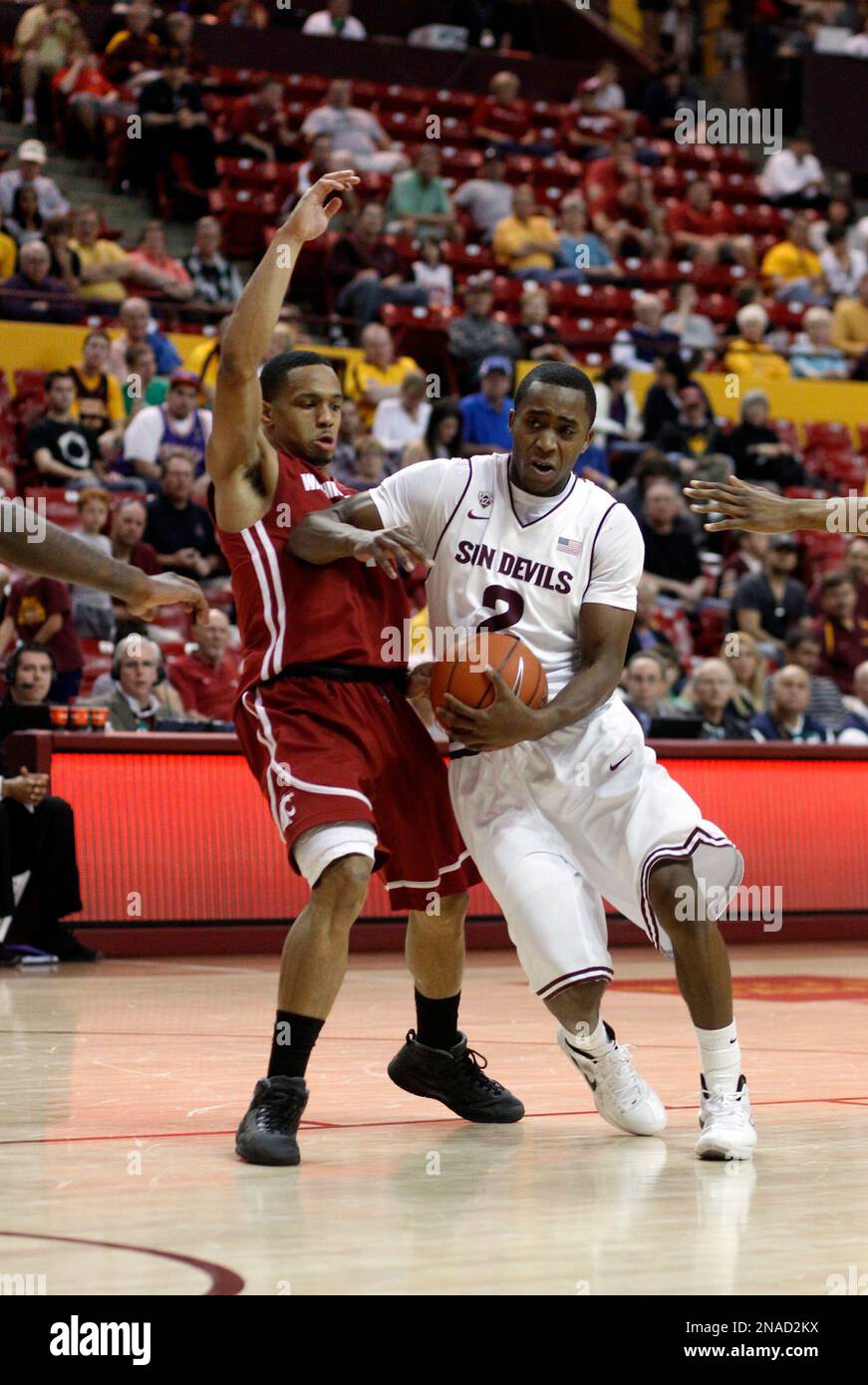 Arizona States' Chris Colvin, right, against Washington States' Reggie ...